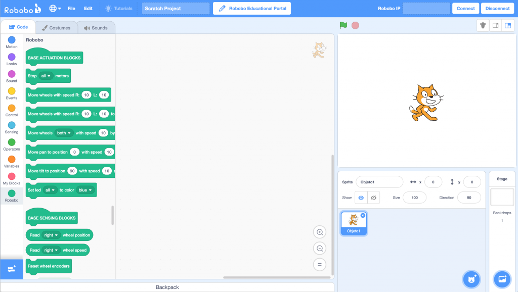 Initial setup – Robobo – Education Portal
